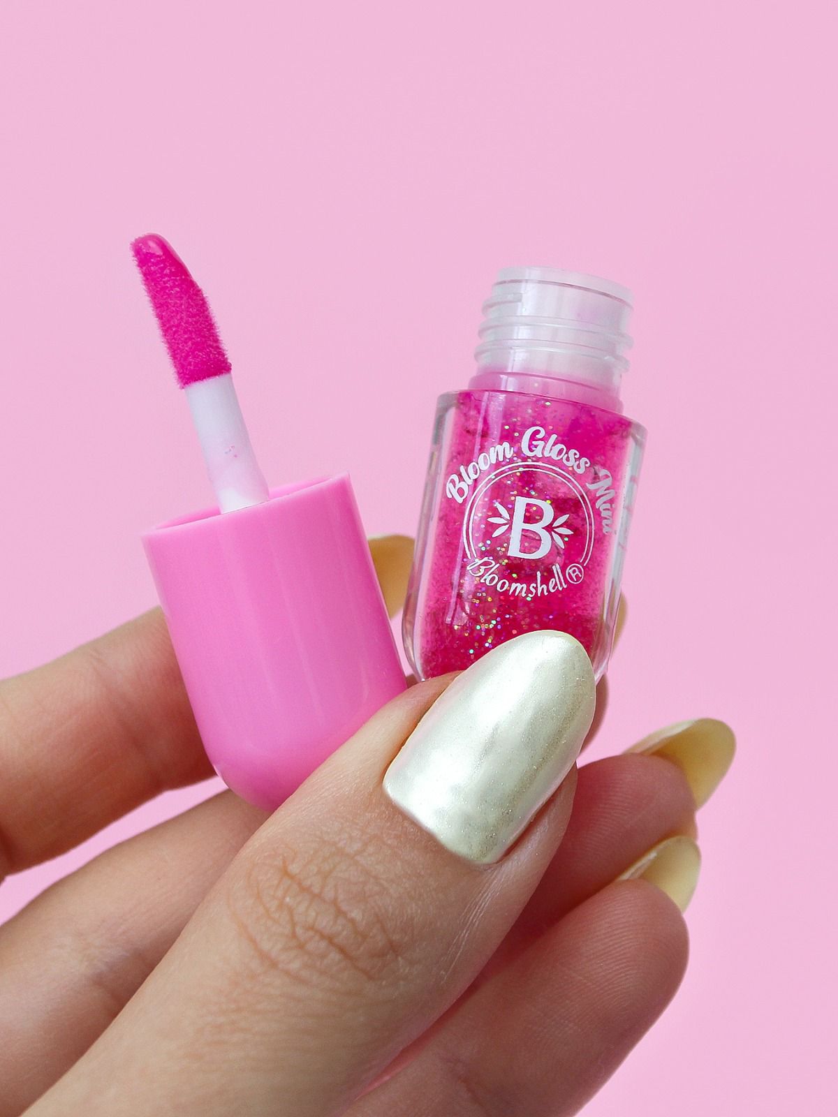 Bloom Gloss magico Mini Bloomshell – Girly Maquillaje | makeup