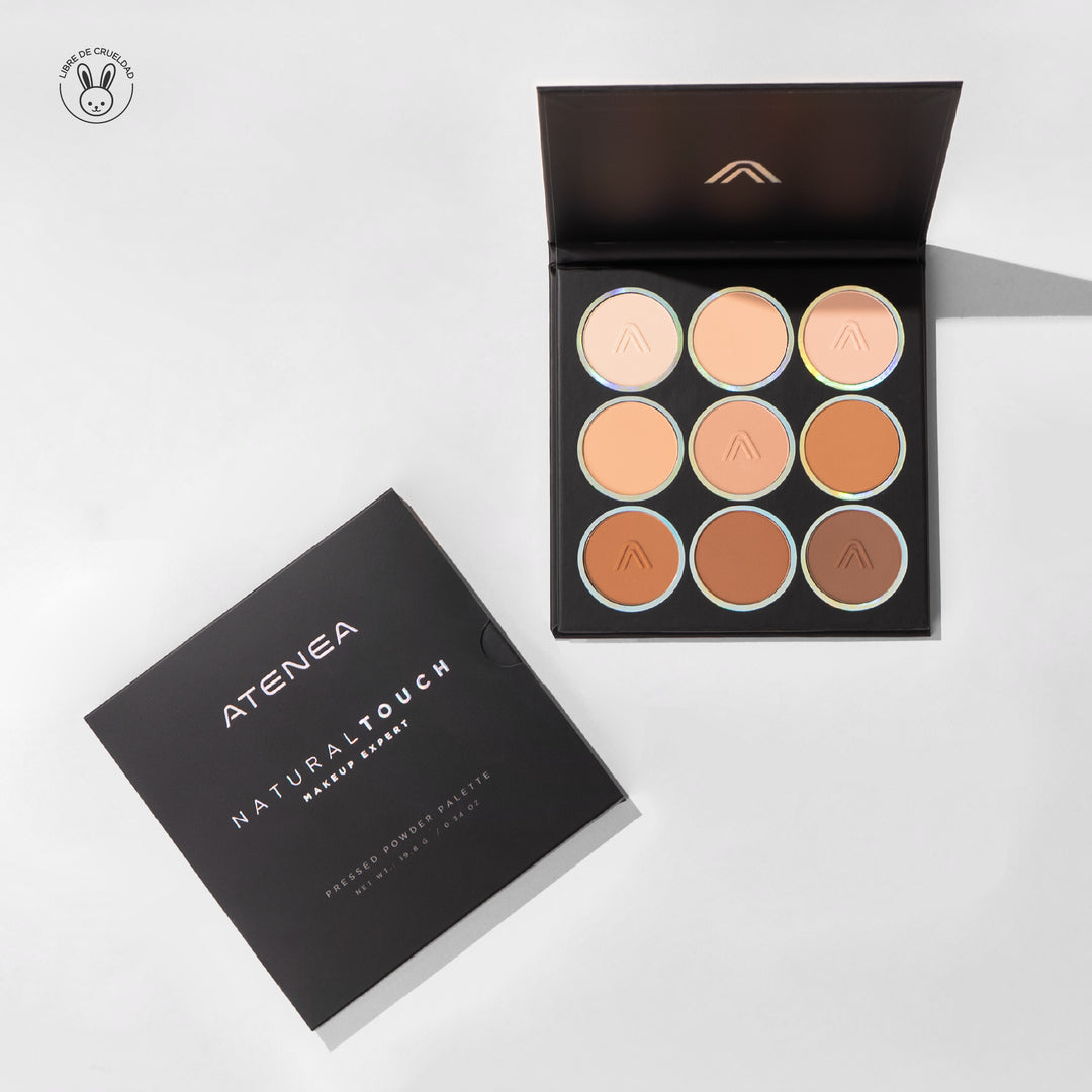 PALETA DE POLVOS COMPACTOS atenea NATURAL TOUCH – Girly Maquillaje | makeup