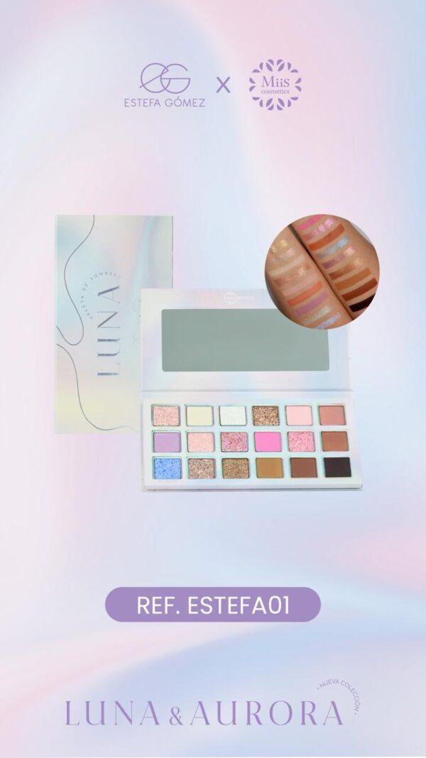 Paleta de Sombras y Pigmentos Prensados: Luna estefania gomez x Miis – Girly Maquillaje | makeup