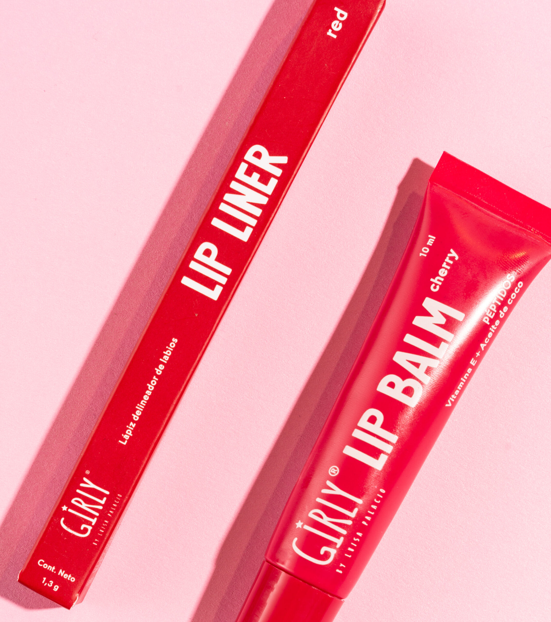 lip combo red + lip balm cherry con cosmetiquera – Girly Maquillaje ...